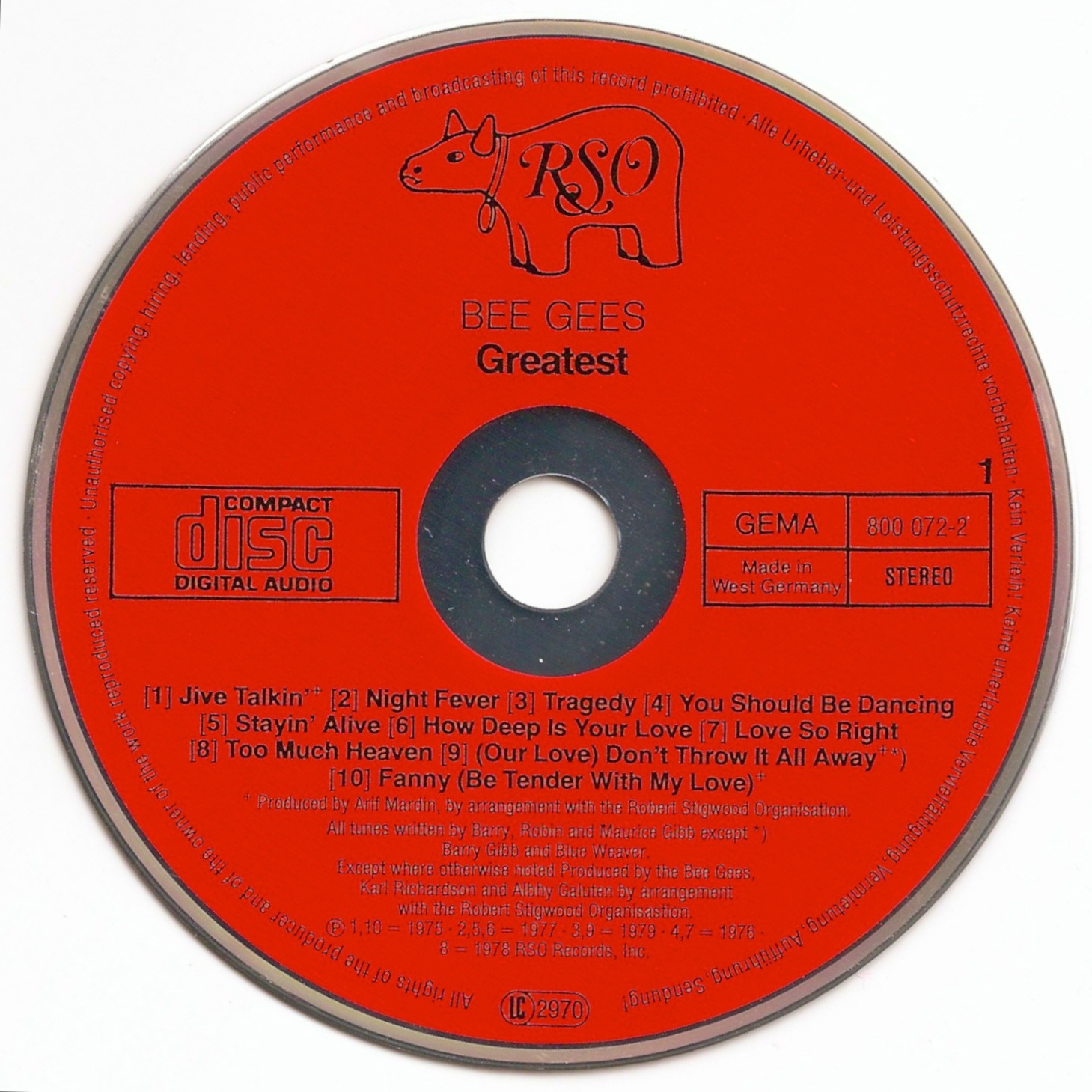 The First Pressing CD Collection: Bee Gees - Greatest