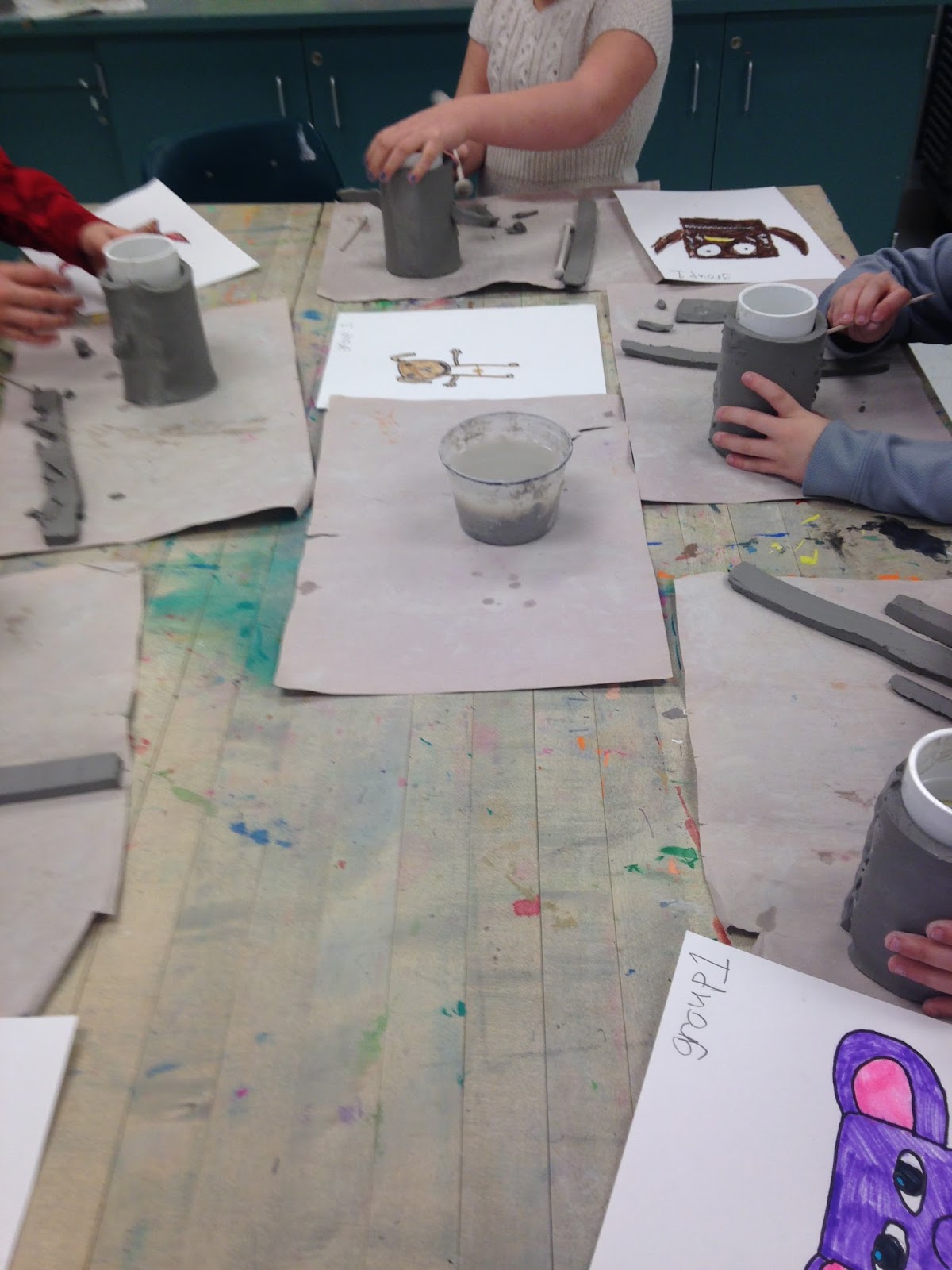Art Room Blog: Totem Poles in Clay 2nd Grade Project...