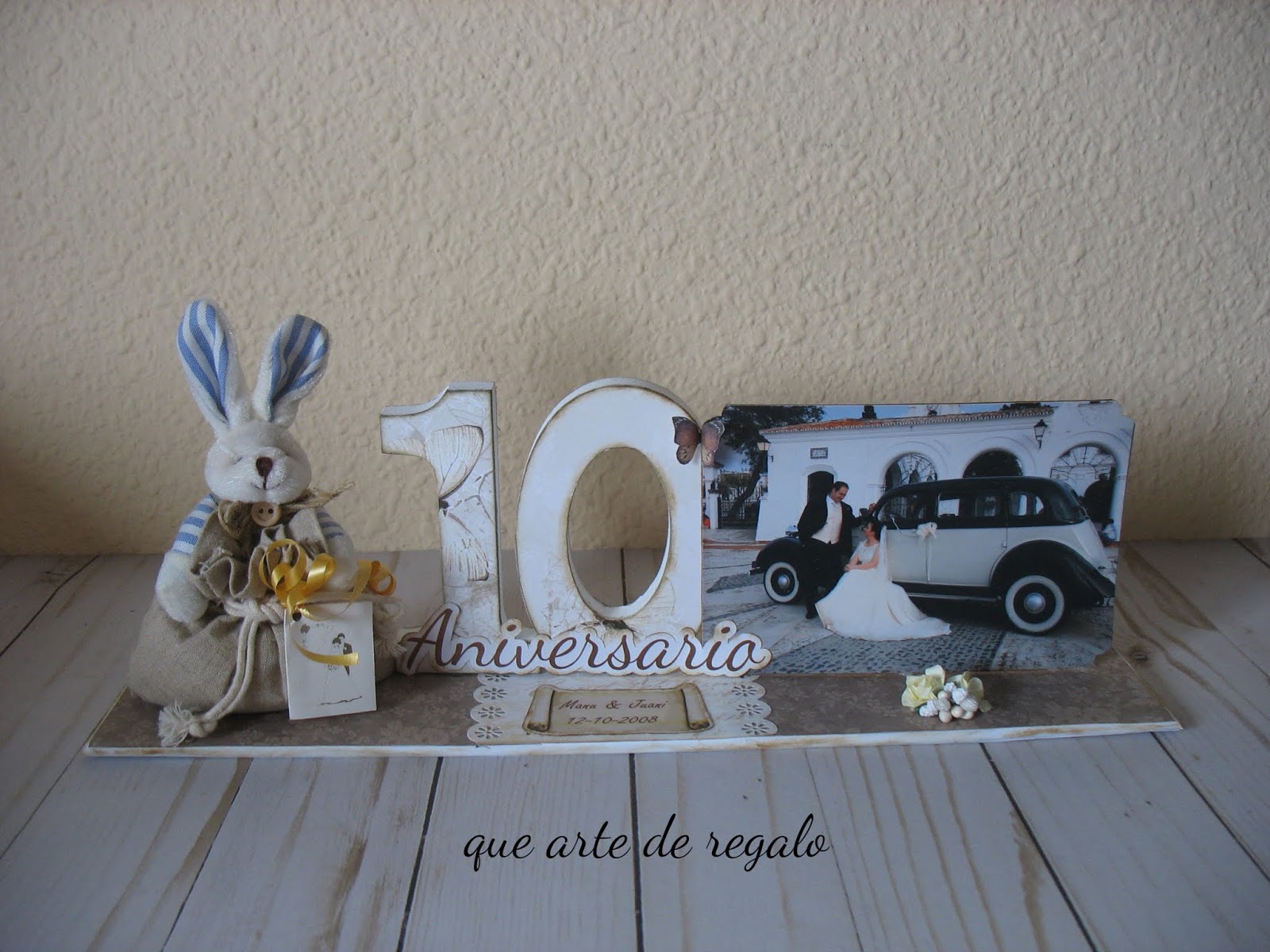 que arte de regalo: letras aniversario