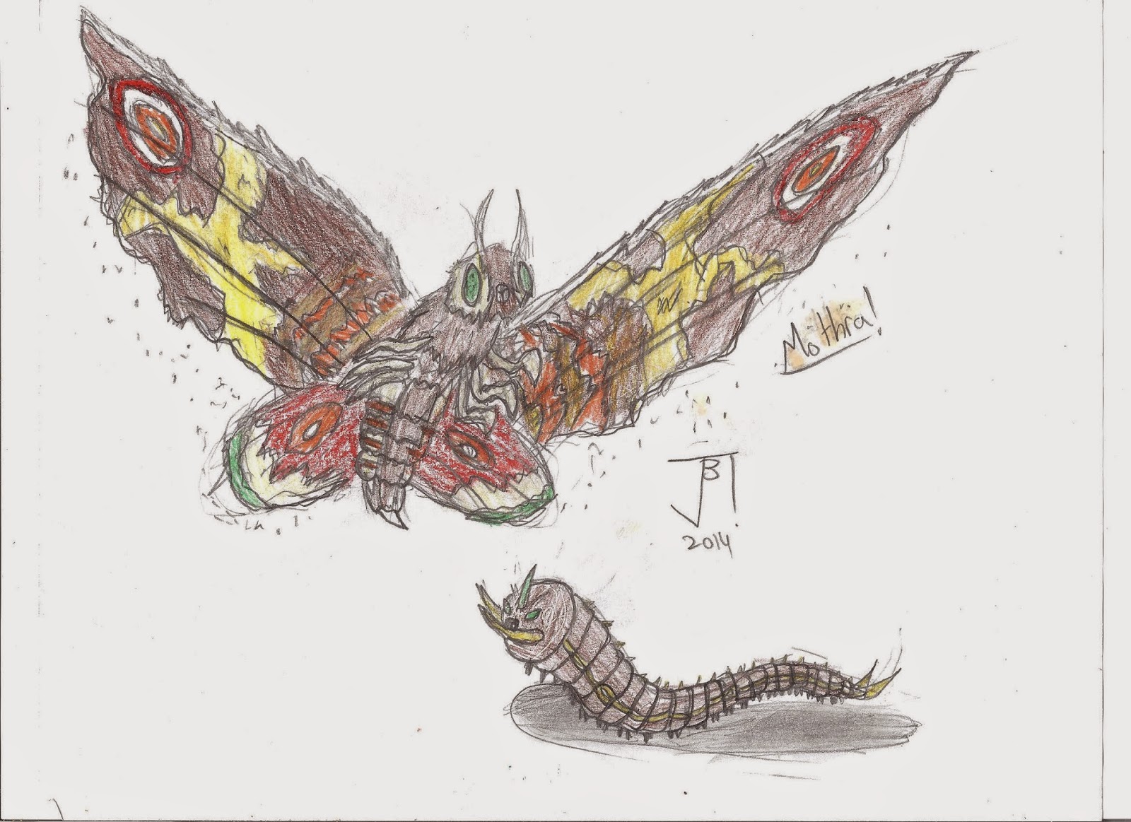 Godzilla Forever: Mothra drawing