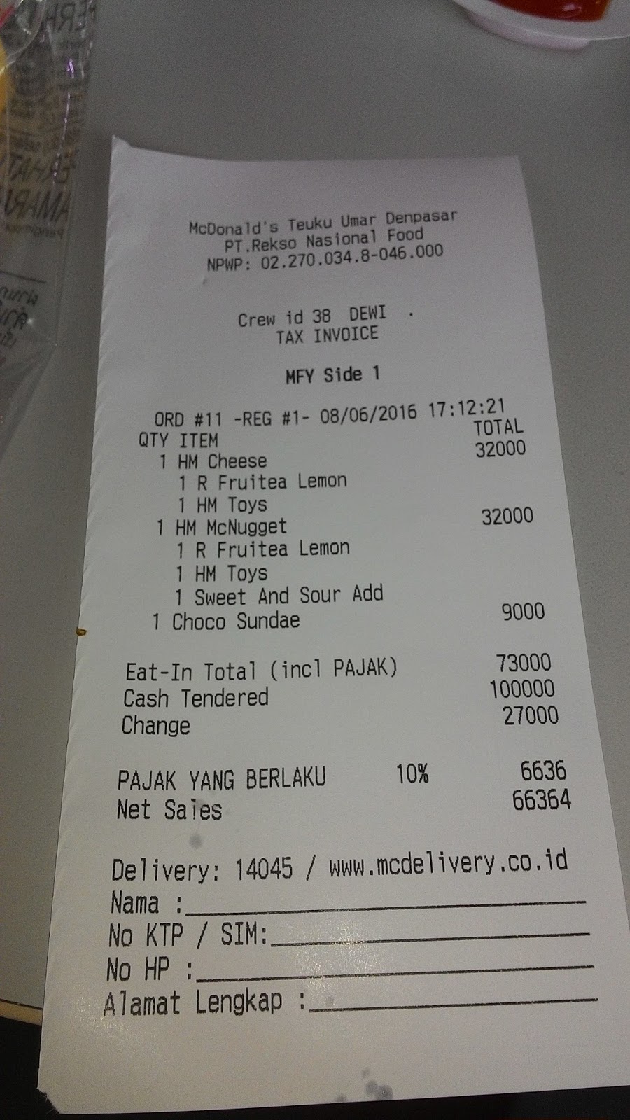 Harga Menu Happy Meals di Mc Donald / Mcd Tahun 2016