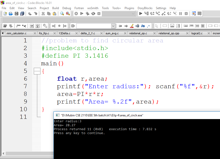 Black-White Mubin | মুবিনের রাফখাতা: C programming:Simple C Codes with output