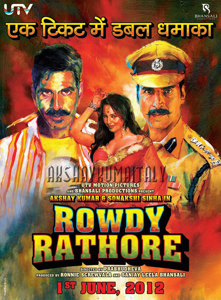 Akshay Kumar Italy: Rowdy Rathore new poster with Akshay Kumar and ...