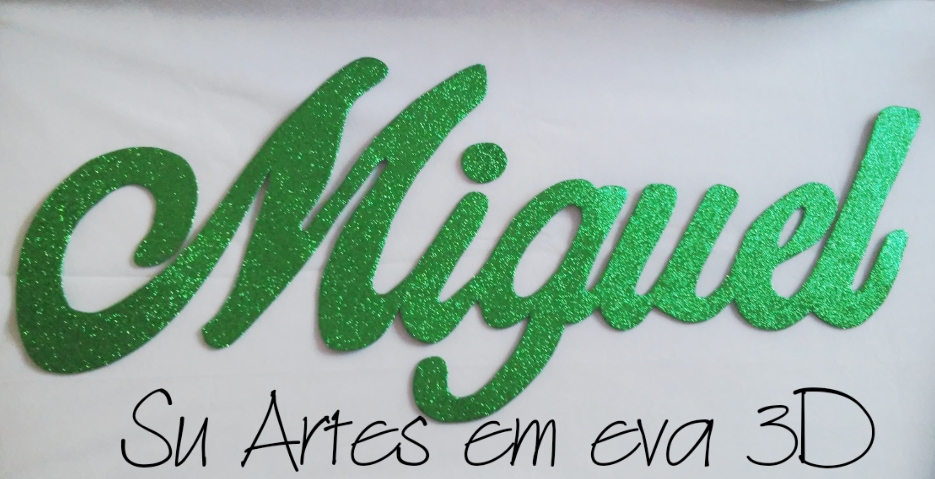 su artes em eva: Nomes em eva para painel de festa.