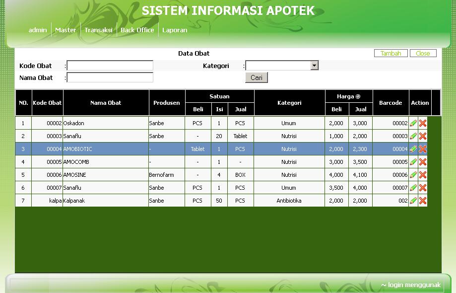 azisazka: Script Aplikasi Penjualan Obat dengan PHP & MYSQL azisazka: Script Aplikasi Penjualan Obat dengan PHP & MYSQL
