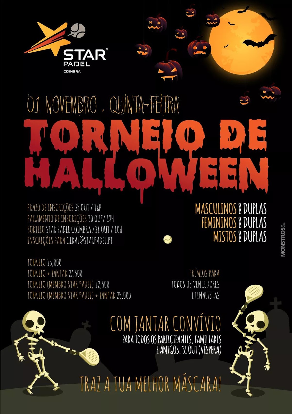 Pádel Vigués: TORNEO HALLOWEEN - STAR PADEL COIMBRA