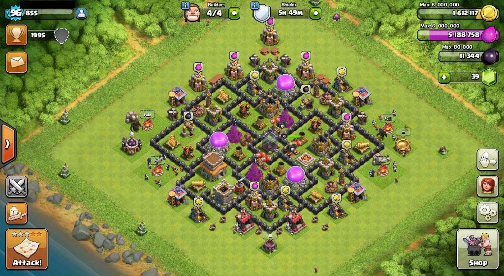 [113] TH 8 MAX Name Change FULL Wall MAX BK Lv.10 All MAX - Clash of ...