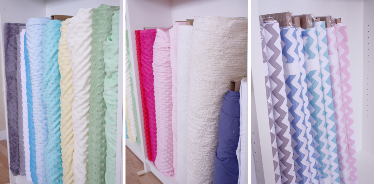 Craft Room Tour - Fabric Storage Wall - Naturally Creative Mama