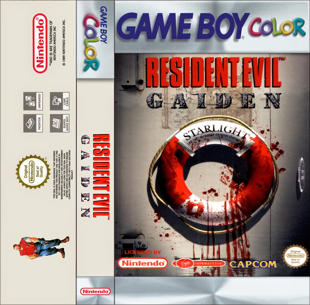 Solo una partida mas: Resident Evil Gaiden Game boy color cassette cover