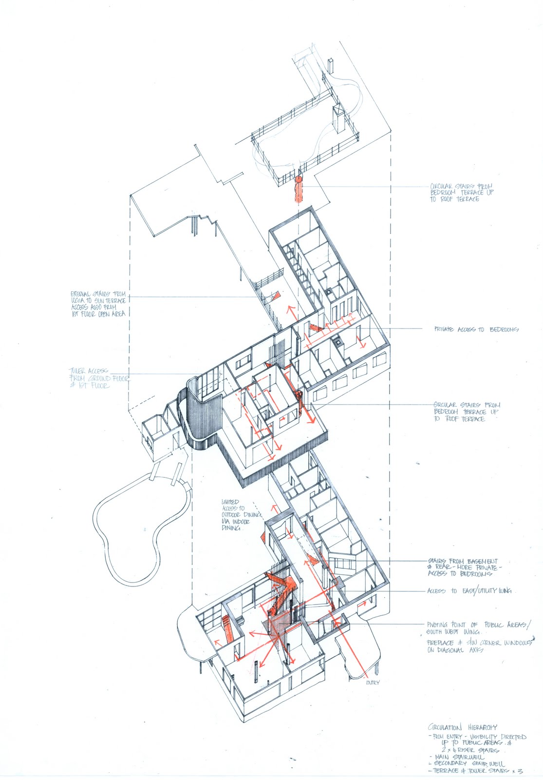 Sharryn Bowman: VILLA MAIREA AXONOMETRIC STUDIES