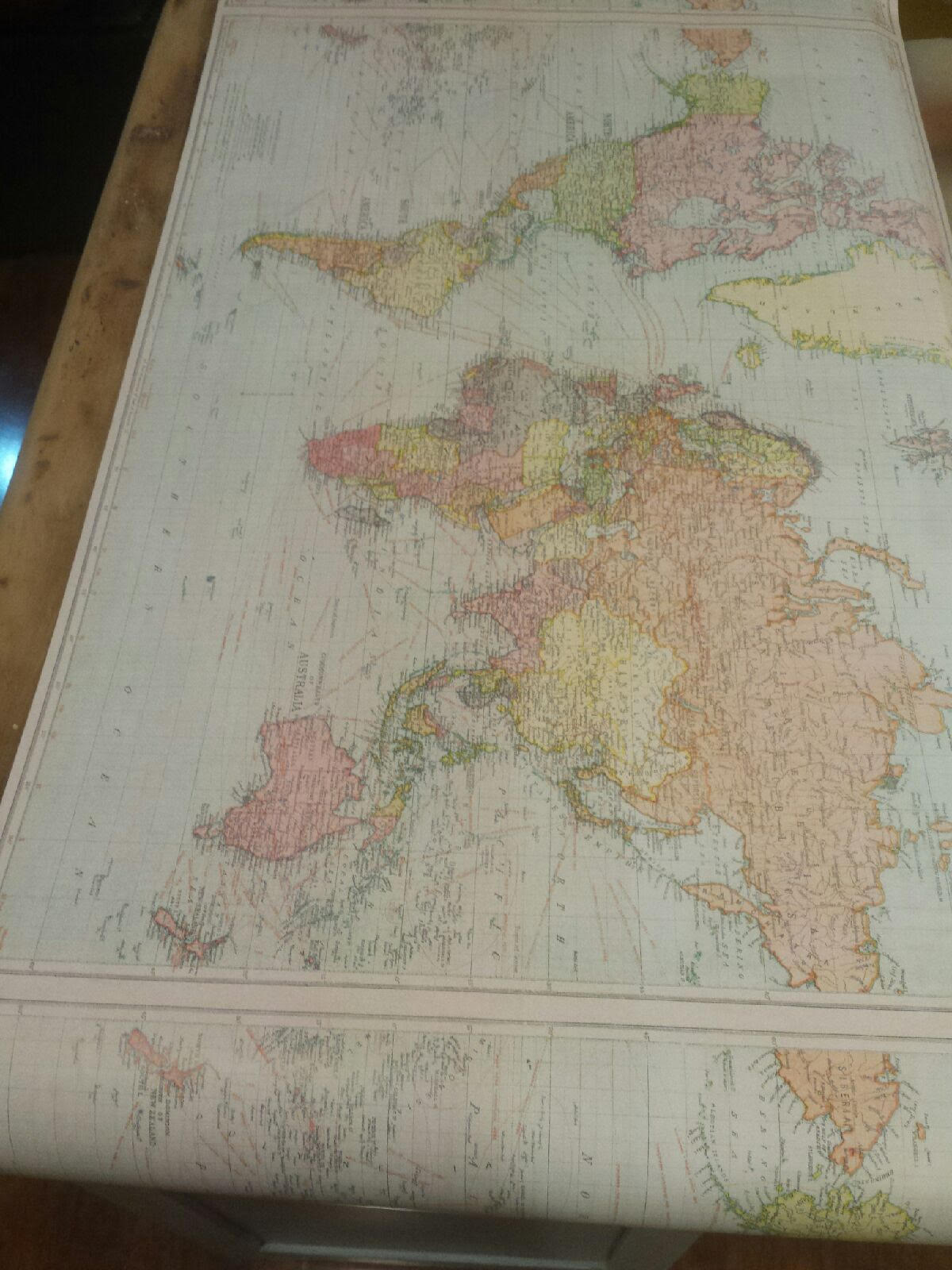 Southern Mom Adventures: DIY Decoupage world map desk