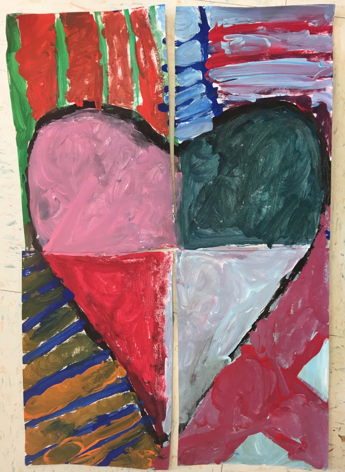 Art Room Blog: 4th Grade 4 Part Heart...