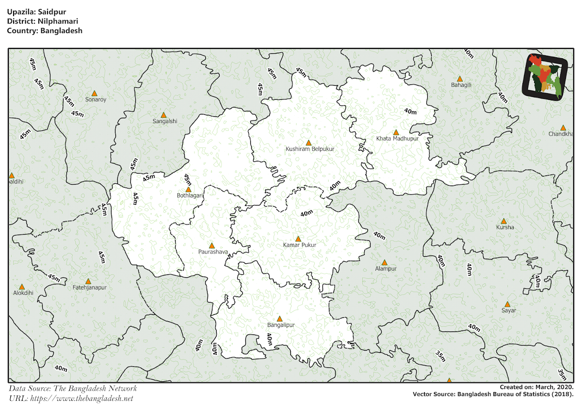 Mouza & Land Use Maps of Saidpur Upazila, Nilphamari, Bangladesh ...