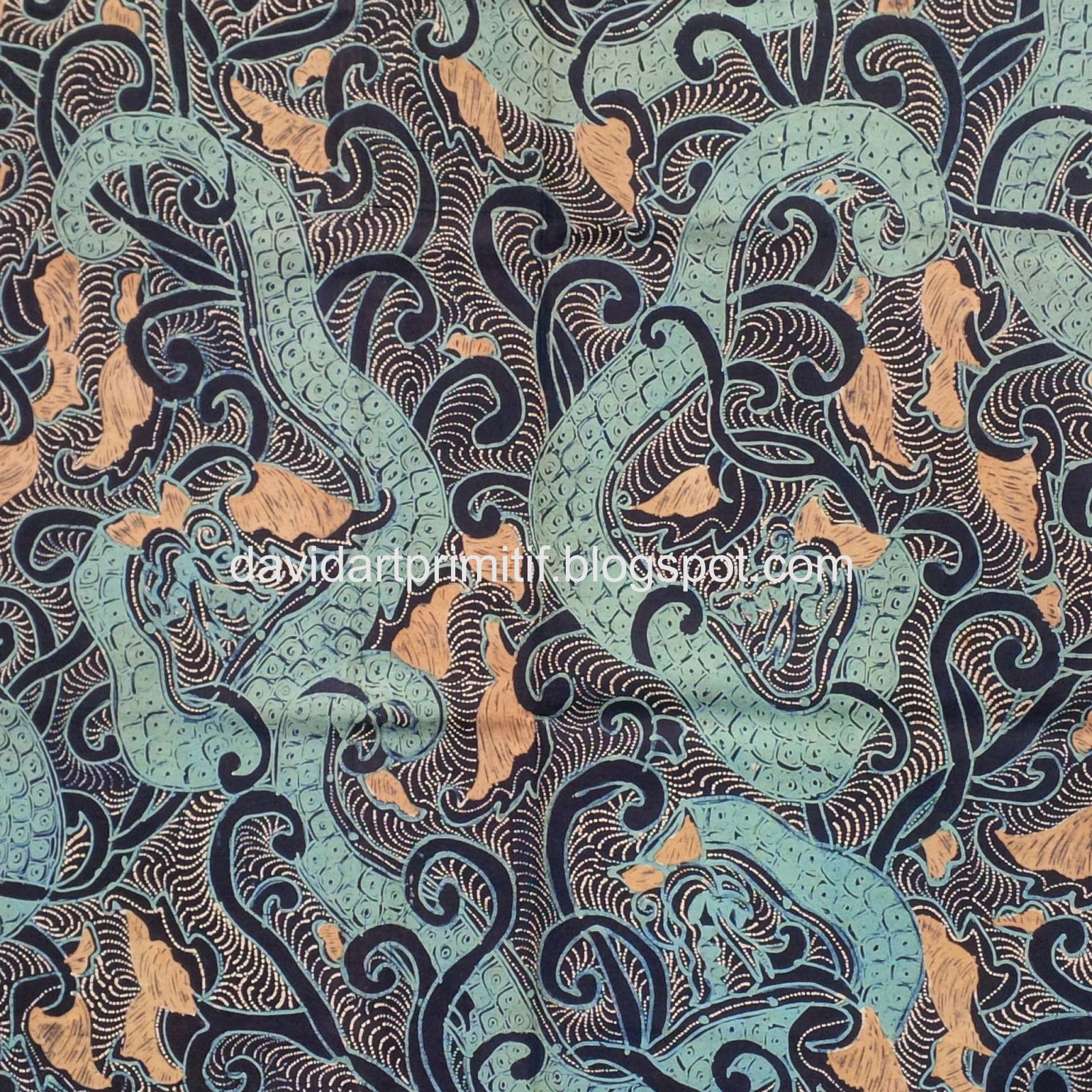 Art & Primitif: Kain Batik Tulis Ibu Puspaningrat Motif Naga Biru