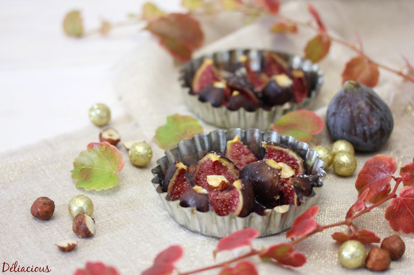 Figues rôties au sirop d'agave et à la noisette