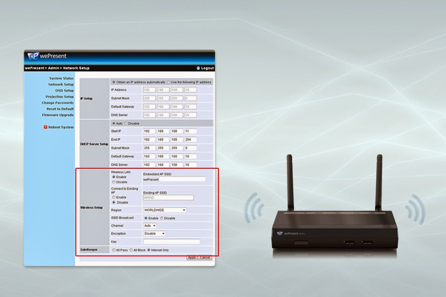 WiPG 1000 We Present Wirelss Adapter