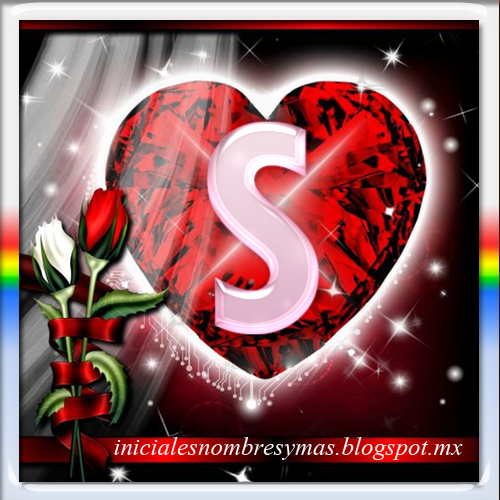 Iniciales Nombres y Más: ALFABETO BELLO CORAZON Y ROSA