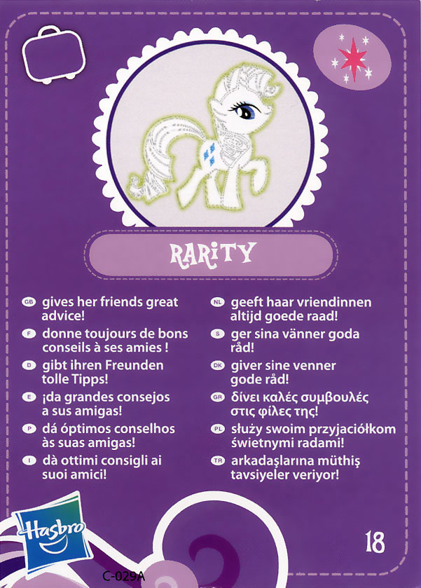 MLP Rarity Blind Bag Cards | MLP Merch