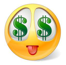 6 Amazing Dollar Smileys and Emoticons | Smiley Symbol
