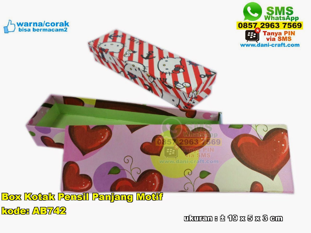 Box Kotak Pensil Panjang Motif | Souvenir Pernikahan