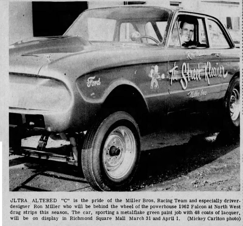 racin' thru the raindrops: 1967 Richmond drag racer Ron Miller