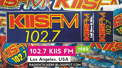RADIO station stickers... and more!: 102.7 KIIS FM, Los Angeles (1989-1992)