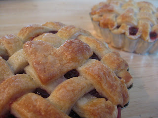 Girl Behind the Apron: Mini Lattice Cherry Pies