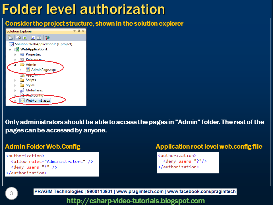 Sql server, .net and c# video tutorial: Part 89 – Windows authentication and folder level ...