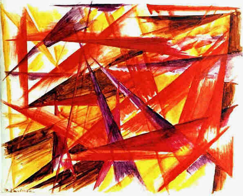 Mikhail Larionov, "Red Rayonism" (1913) | Art movement, Abstract art ...