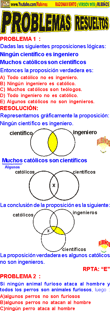 LÓGICA DE CLASES PROBLEMAS RESUELTOS DE RAZONAMIENTO MATEMÁTICO PDF