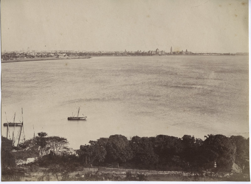 View of the Port of Bombay (Mumbai) - c1890's - Old Indian Photos