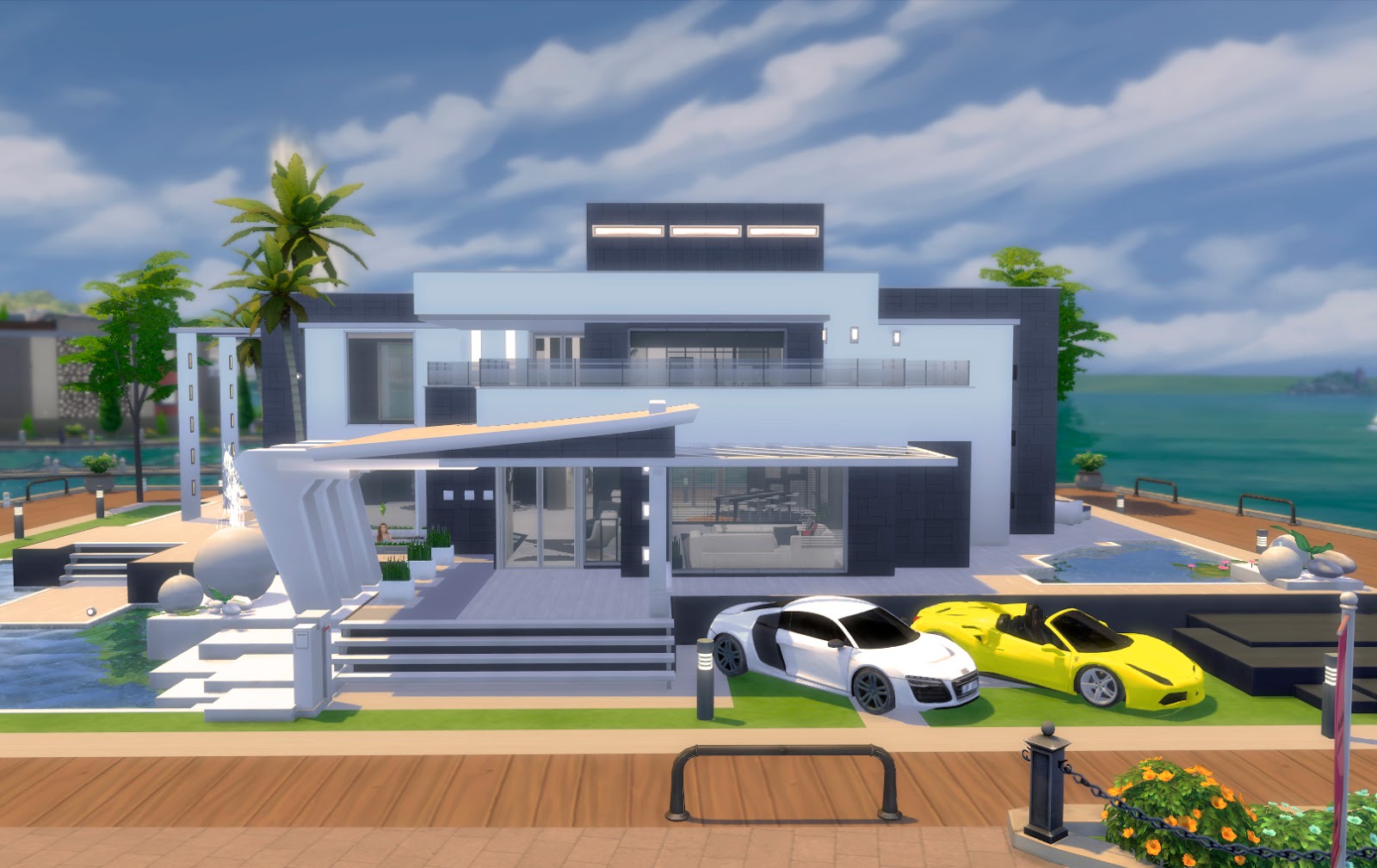 Ideal Ultramodern Mansion. Sims 4 Custom Content.