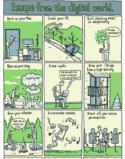 INCIDENTAL COMICS: Escape from the digital world.