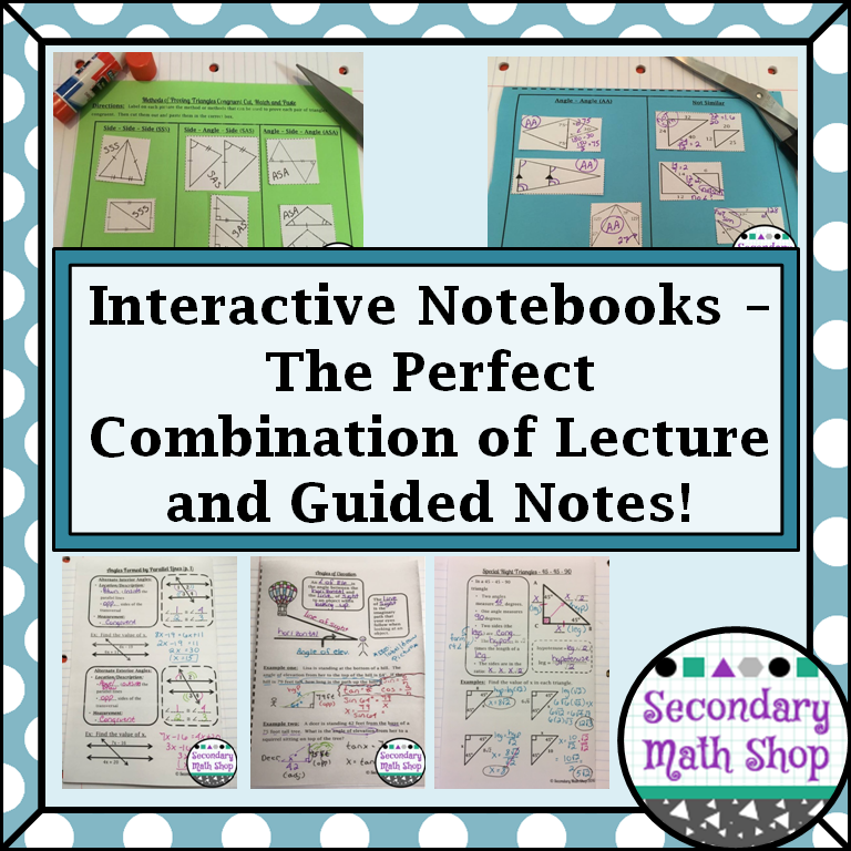 The Spectacular World Of Secondary Math: Interactive Notebooks - The ...