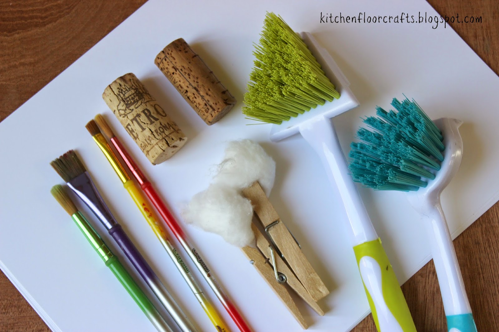 Kitchen Floor Crafts: Red Clover Painting Exploration