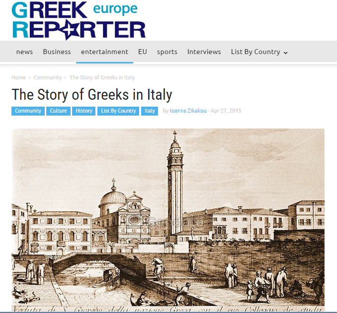 The Story of Greeks in Italy