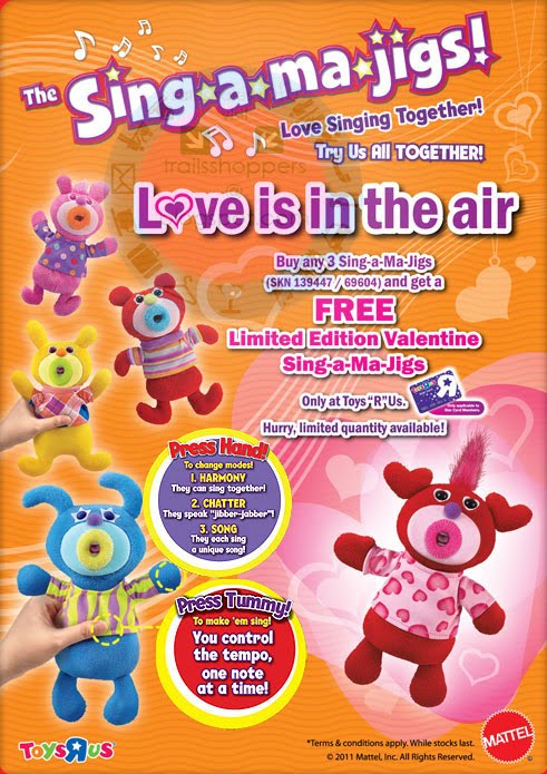 The Sing-a-ma-jigs! Promotion @ Toys R Us: until 28 February 2011 ...