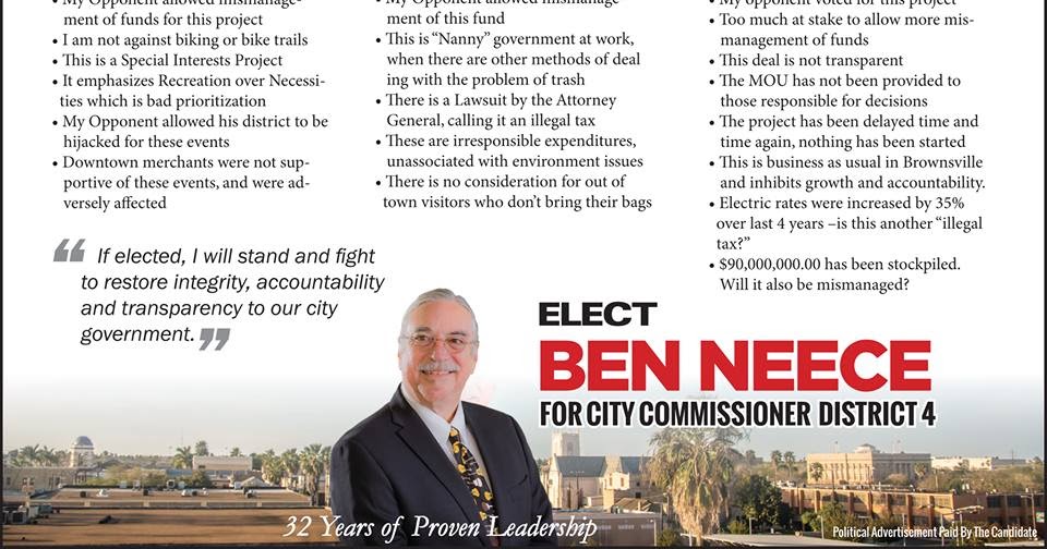 Ben Neece, the Obvious Choice for City Commissioner, District 4