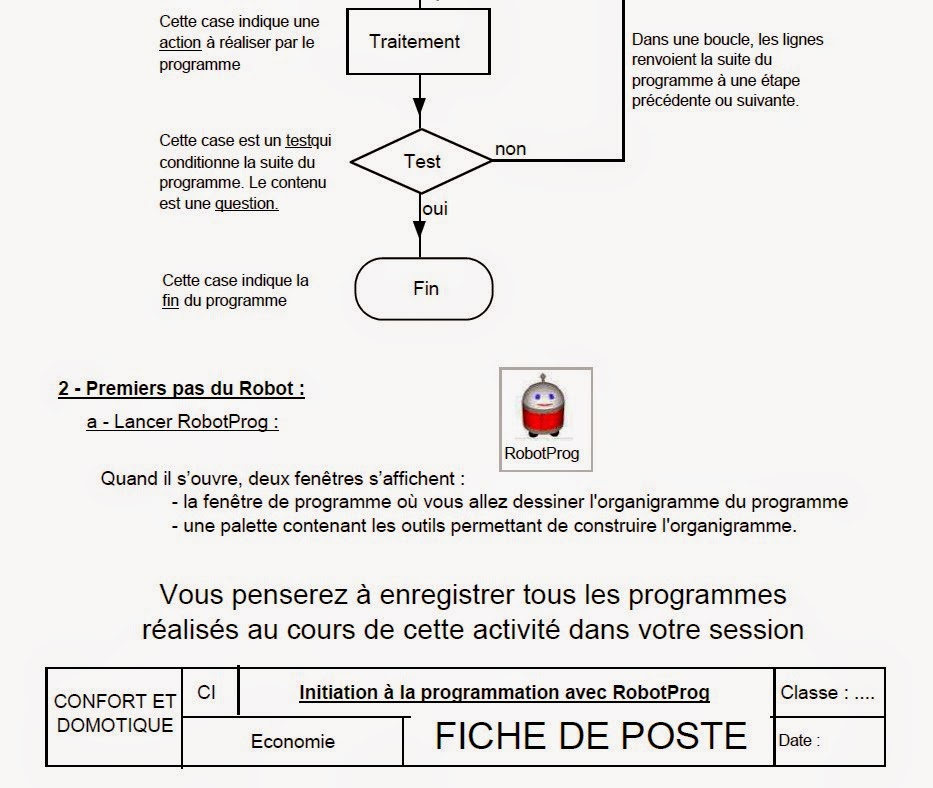 Confort et Domotique 4: Série 4 : RobotProg, initiation aux automatismes