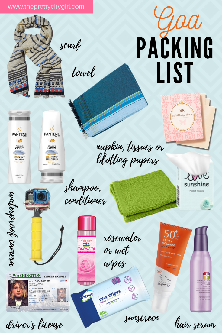 Goa Packing List – What to Pack for a Goa Trip - The Pretty City Girl ...
