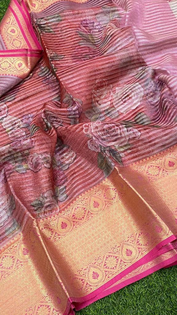 Tissue organza sarees