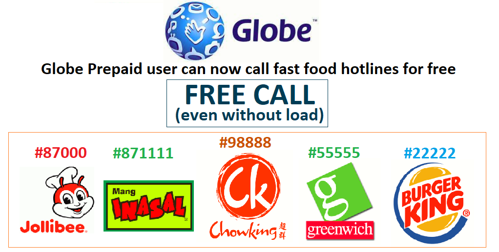 Globe Prepaid Subscriber can now call fast food hotlines for free ...