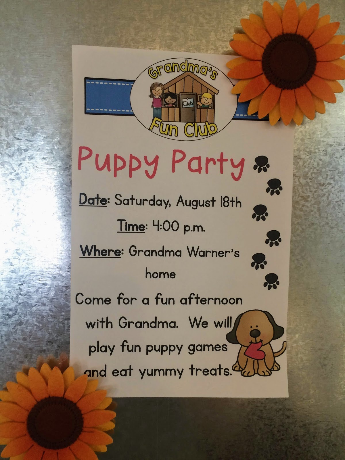RuthAnne Strong: Puppy Party at Grandma's