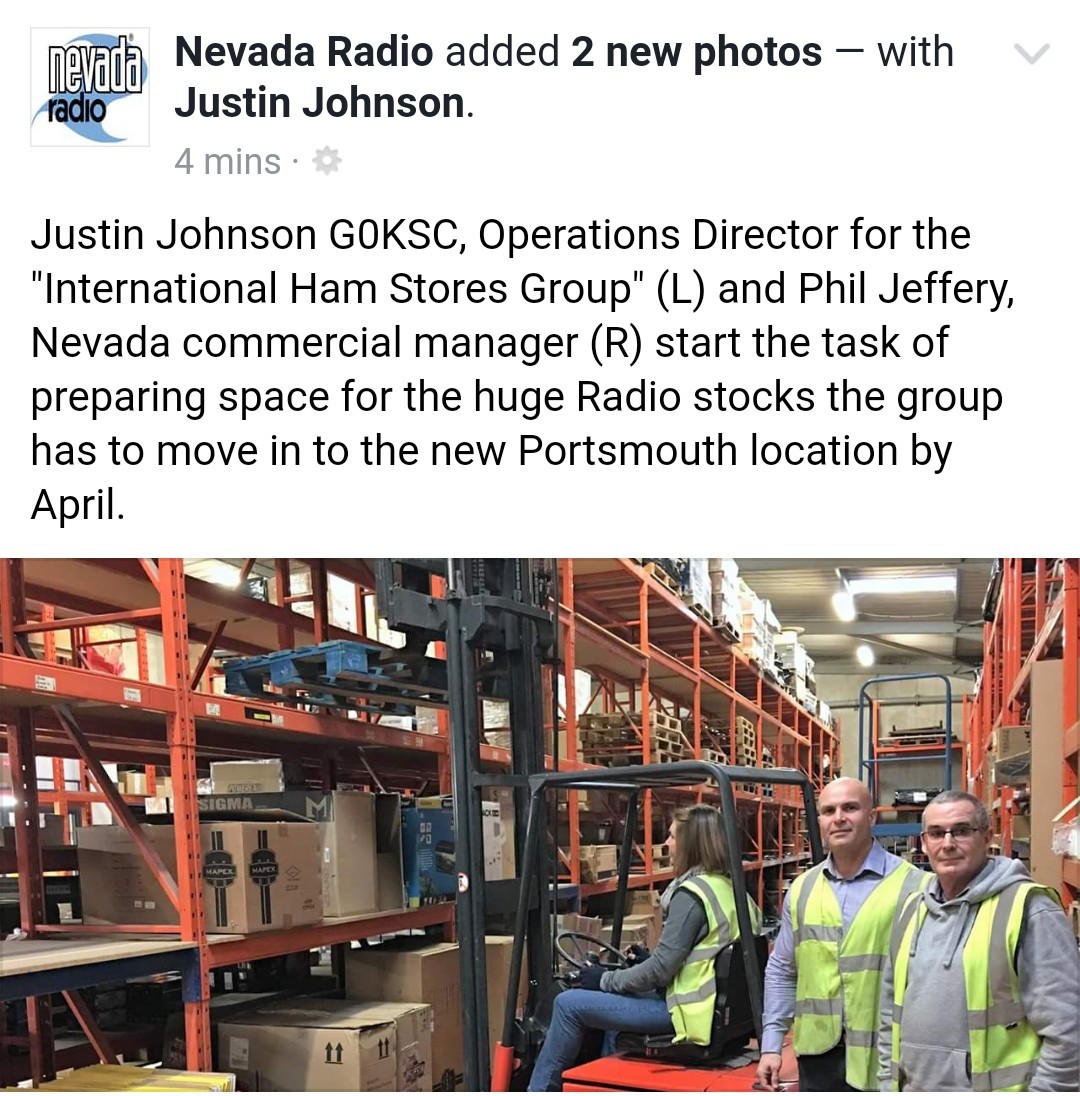 Delboy's Radio Blog: International HAM Stores Group Prepares For Move