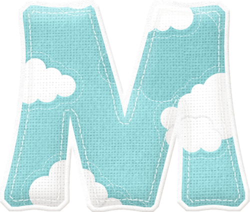 Alfabeto Celeste con Nubes. - Oh my Alfabetos!