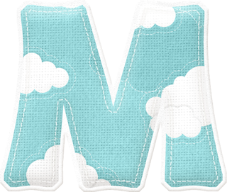 Alfabeto Celeste con Nubes. - Oh my Alfabetos!