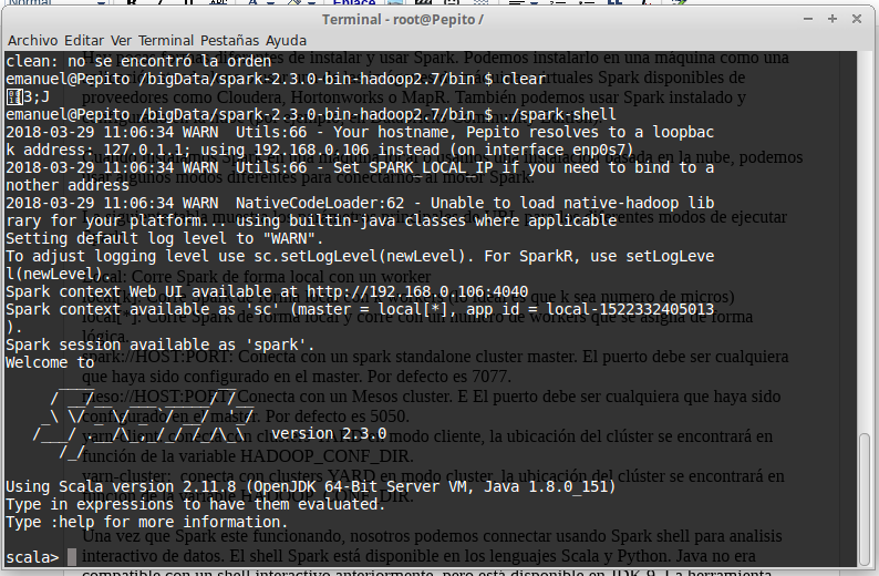 Emanuel Goette, alias Crespo: Como instalar y correr Apache Spark?