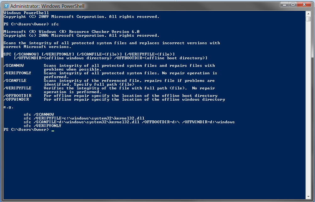 Two Geeks Tech Blog: How to use System File Checker