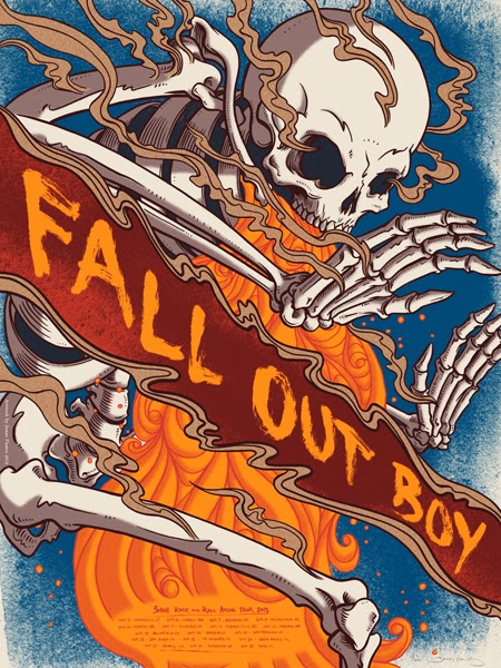 INSIDE THE ROCK POSTER FRAME BLOG: Jame Flames Fall Out Boy & Kevin ...