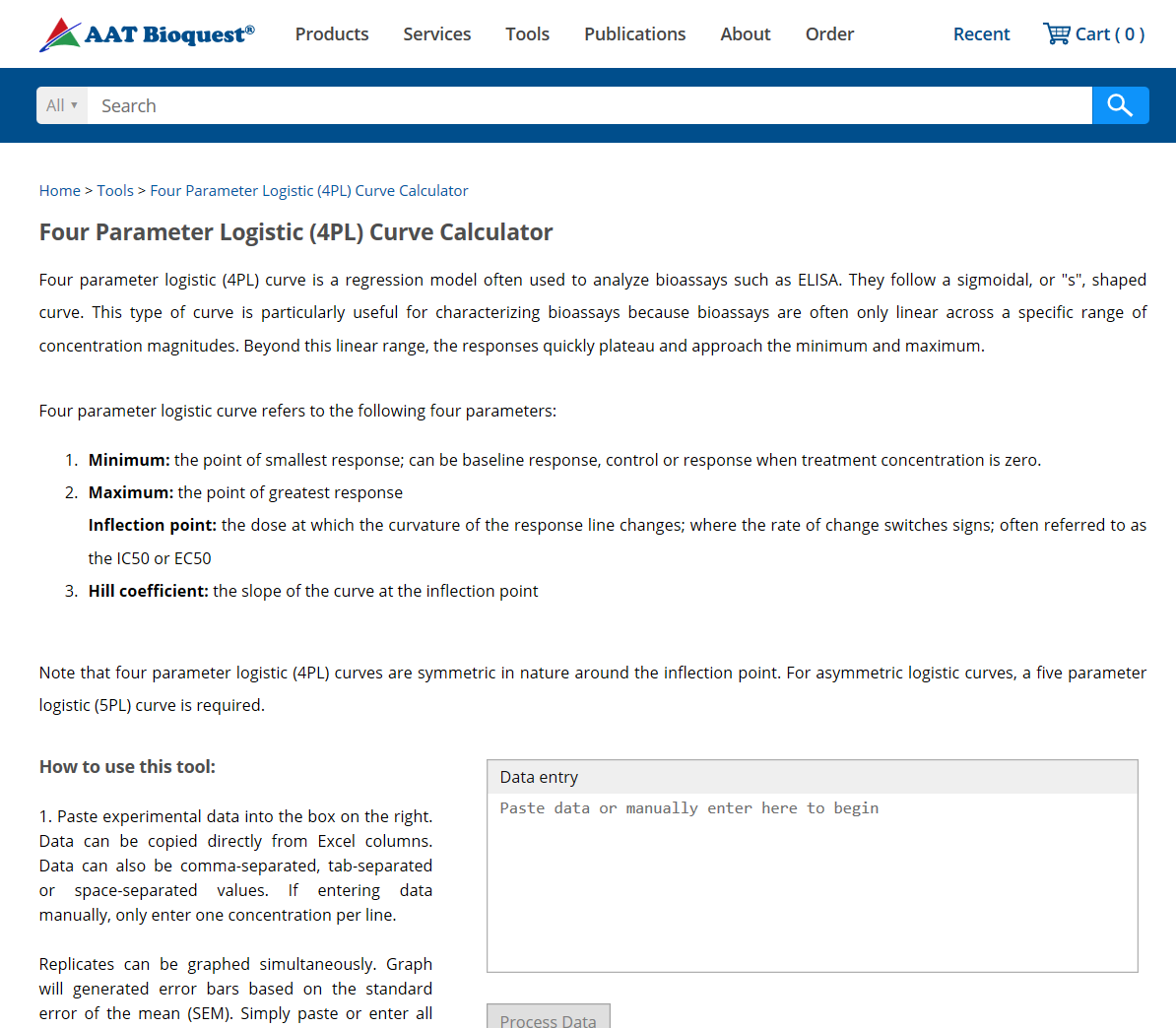Aat Bioquest Four Parameter Logistic 4pl Curve Calculator